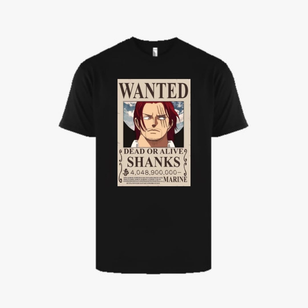 Jual KAOS BAJU ONE PIECE BOUNTY POSTER SHANKS AKAGAMI ONE PIECE / KAOS ...