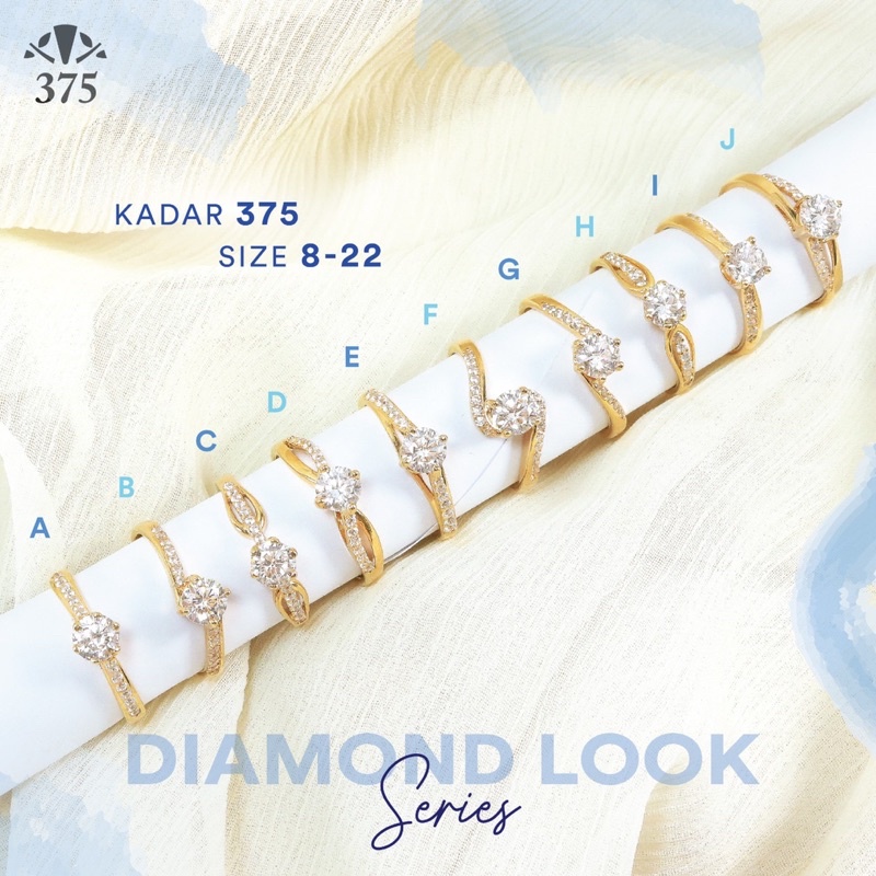 Jual Cincin Wanita Diamond Looks series terbaru simple mirip model ...