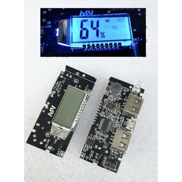 Jual MODULE MODUL POWERBANK POWER BANK 2 SLOT 2Slot DENGAN LAYAR LCD ...