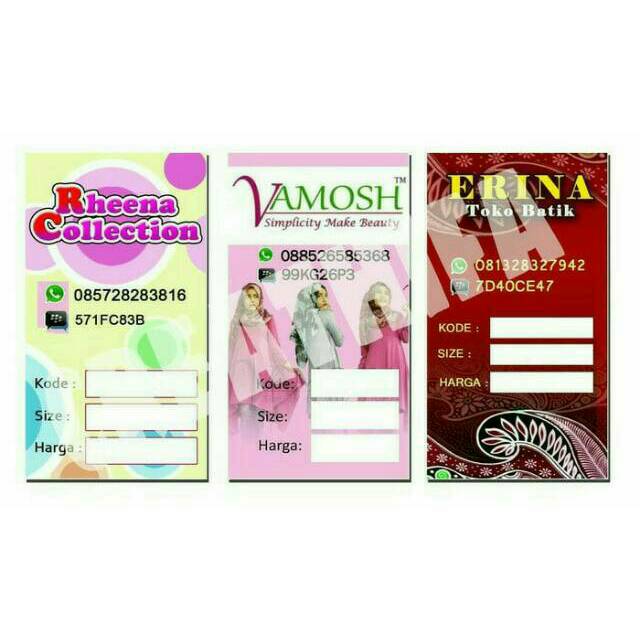 Jual Cetak Label Pakaian / Hang Tag / Price Tag Murah | Shopee Indonesia