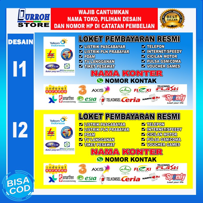 Jual Spanduk / Banner Konter Cell / Celluler Desain 9 | Shopee Indonesia