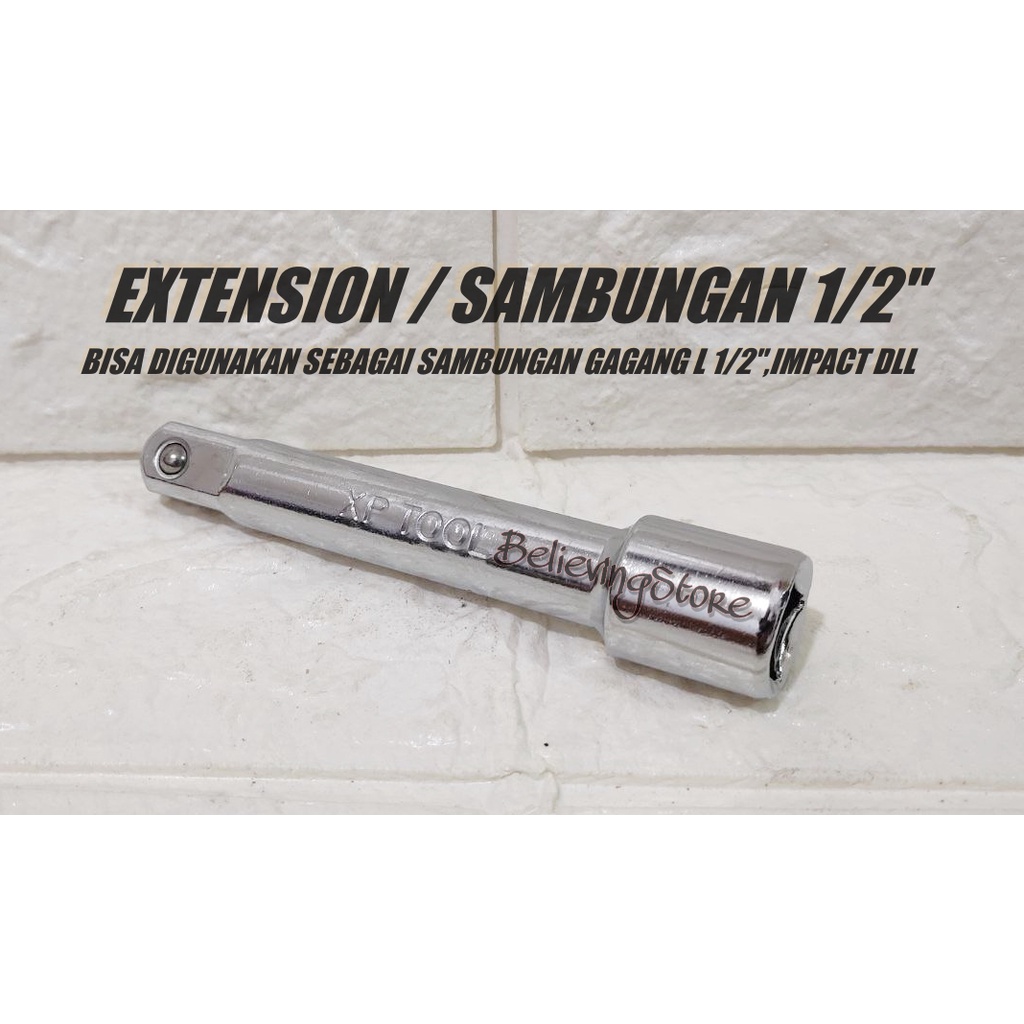 Jual Extension Bar 1/2 " inch / Extention 5 " inch / Sambungan 1/2 ...