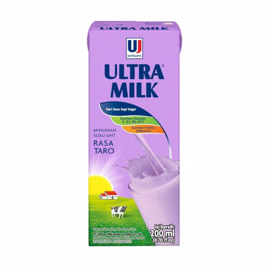 Jual Ultra Milk Susu UHT Rasa Taro 200 ml | Shopee Indonesia