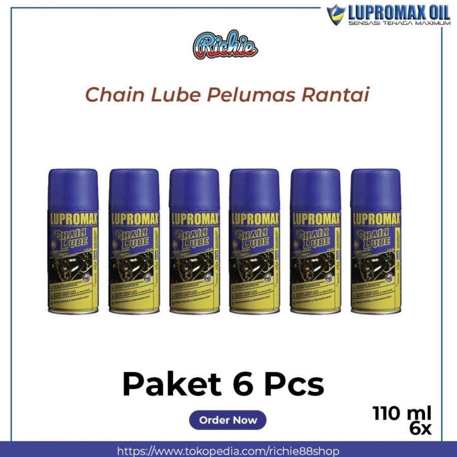 Jual Lupromax Chain Lube Pelumas Rantai Universal Serbaguna 110Ml Paket ...