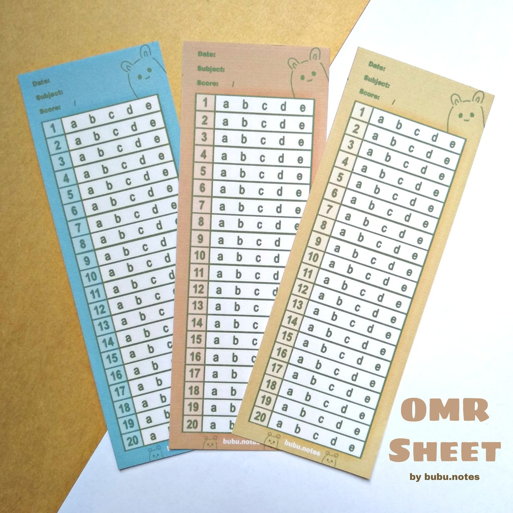 Jual OMR Sheet ABC Notes Memo Study Planner Exam Notepad Korean Memopad ...