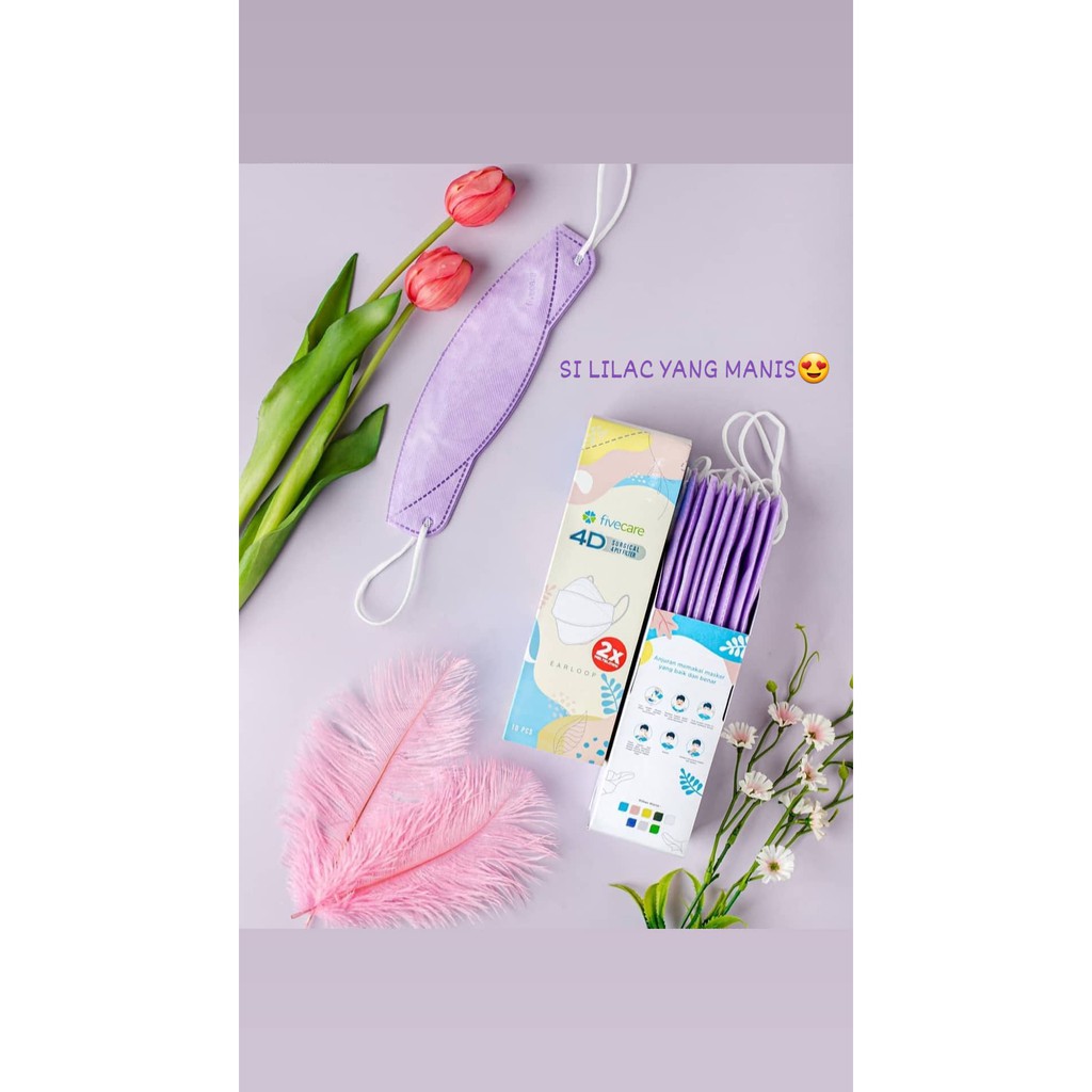 Jual MASKER MEDIS FIVECARE 4D 4 PLY ( 1box isi 10 pcs ) | Shopee Indonesia