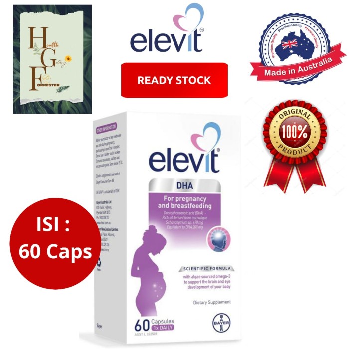 Jual MURAH Elevit DHA For pregnancy and breastfeeding 60 Capsules ...