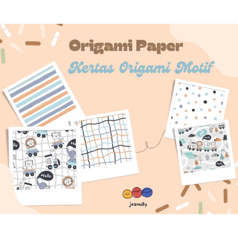 Jual Origami Paper//Kertas Origami Motif//kertas craft//kertas lipat ...