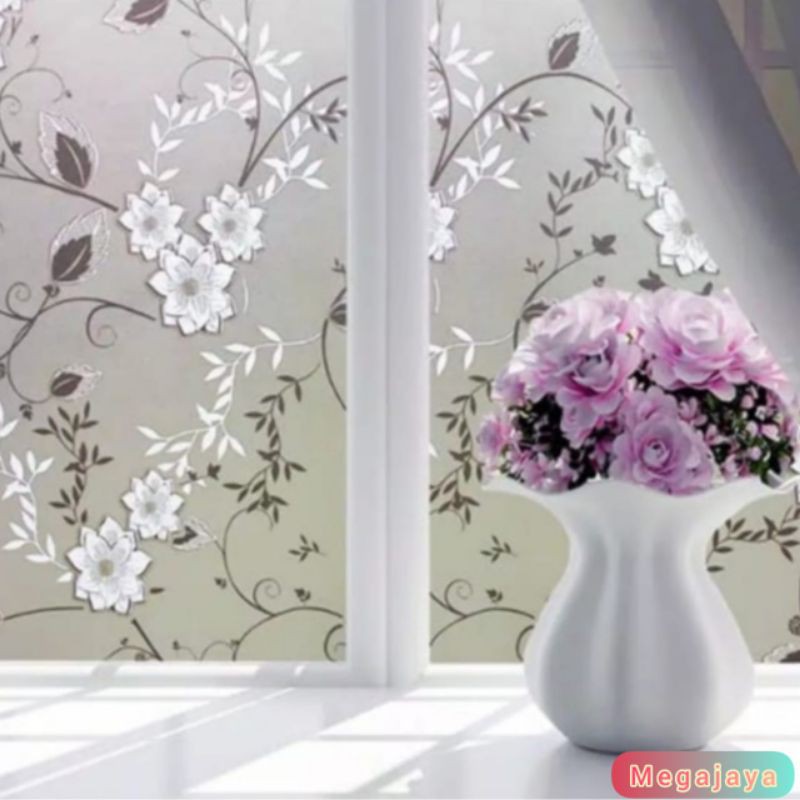 Jual Sticker kaca daun black Lebar122xPanjang50 | Shopee Indonesia