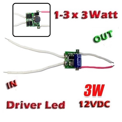 Jual Modul LED Driver 1-3 x 3W (12V) DRIVER HPL 3W 1W Input DC 12V ...
