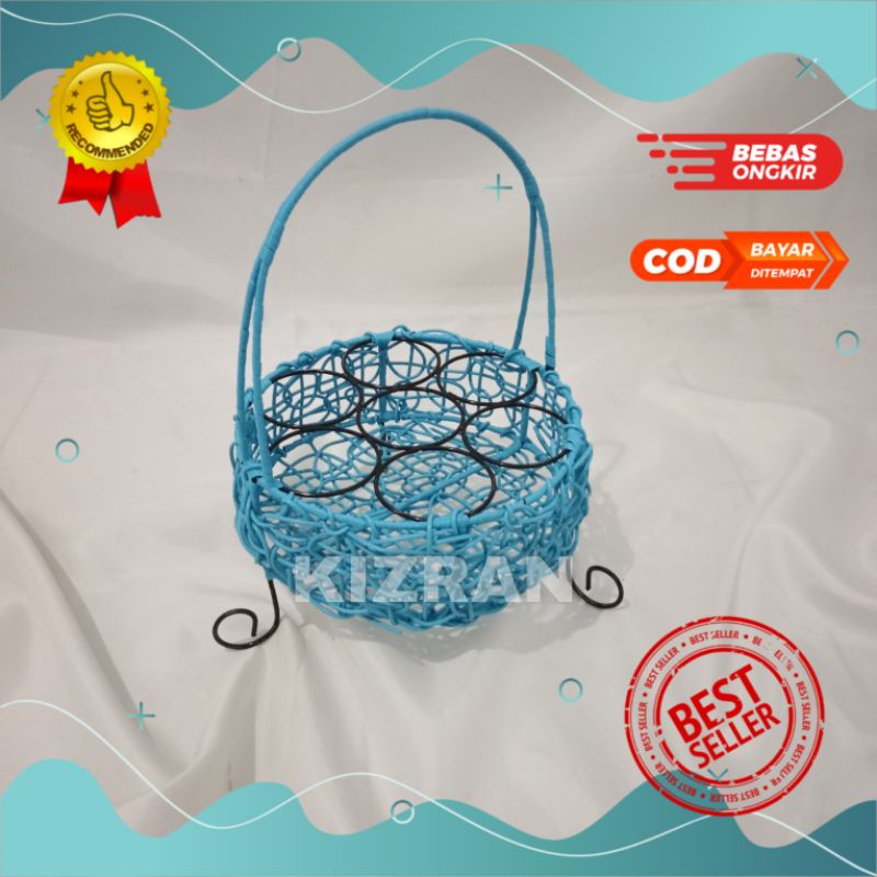 Jual Keranjang Aqua Bulat isi 7 / Tempat Akua / Wadah Air Mineral Besi ...