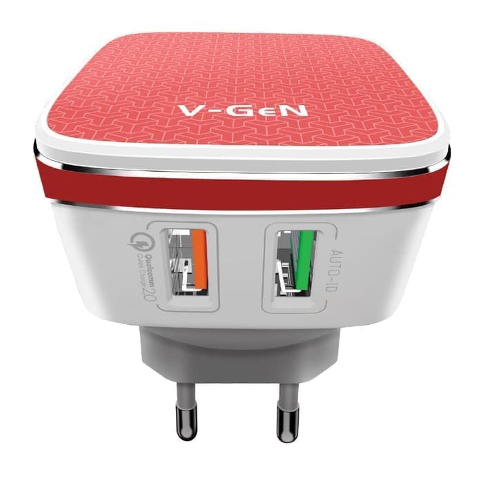Jual Kepala Adaptor Charger V-GeN VCH-03 Fast Charging 2 Output + Kabel | Shopee Indonesia