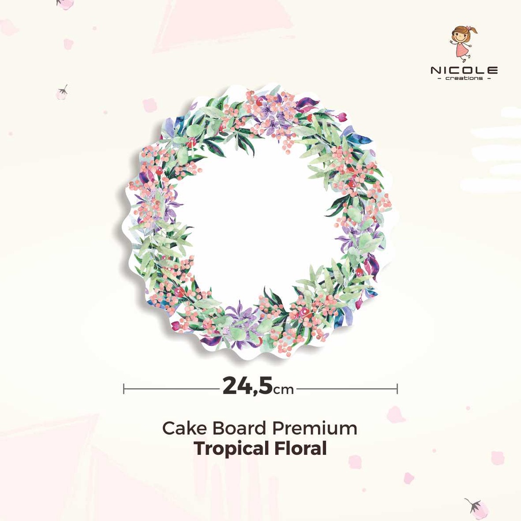 Jual Cake Board/Tatakan Kue/Alas Kue/Bottom Cake Premium Wavy 25 cm by ...
