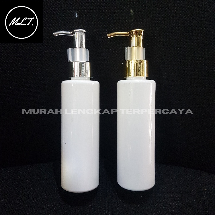 Jual BOTOL PUMP REFILL 150ML GOLD / 150 ML PUMP LUXURY GOLD PUTIH ...