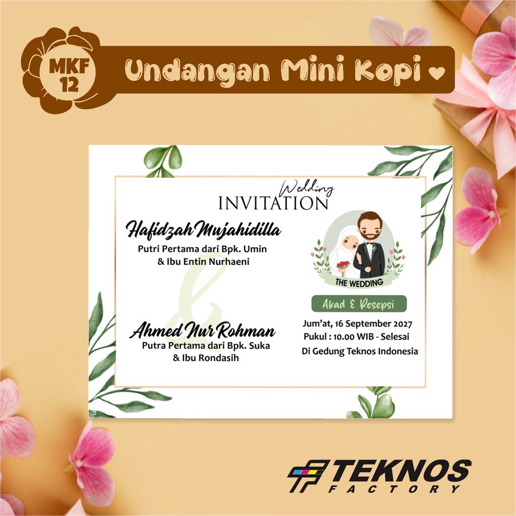 Jual UNDANGAN MINI KOPI MURAH - UNDANGAN UNIK MINIMALIS - UNDANGAN NASI ...