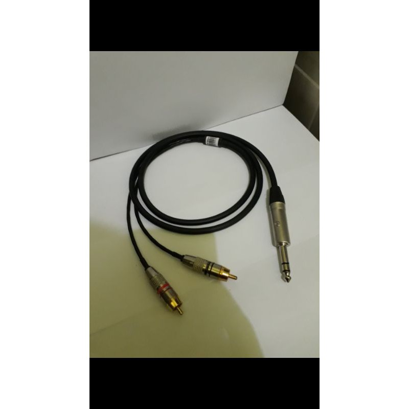 Jual kabel canare original japan 2 meter jack akai Stereo 6,5mm To 2 ...