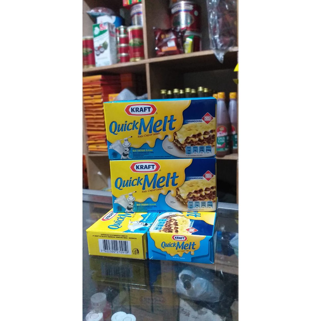 Jual Keju Kraft Cheddar Quick Melt Kemasan 165gr | Shopee Indonesia