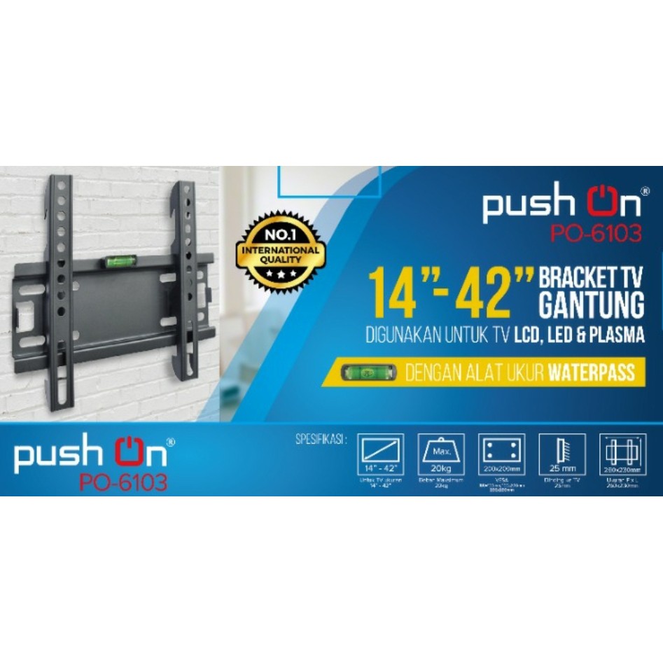 Jual Push On Bracket LED TV 14"-42" PO-6103 Braket Breket Smart TV LCD ...