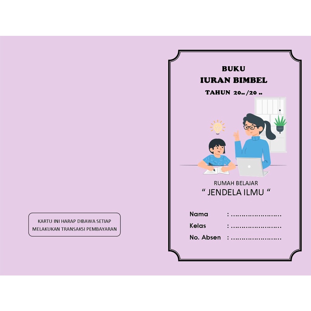 Jual BUKU PEMBAYARAN BIMBEL/BUKU IURAN BIMBEL | Shopee Indonesia