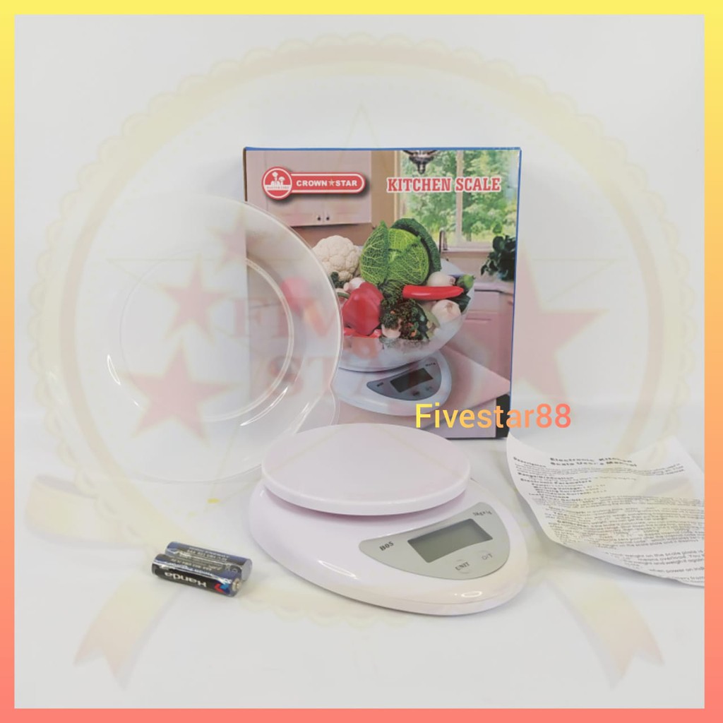 Jual Timbangan Crown Star Timbangan Kue Duduk Digital 5kg Timbangan ...