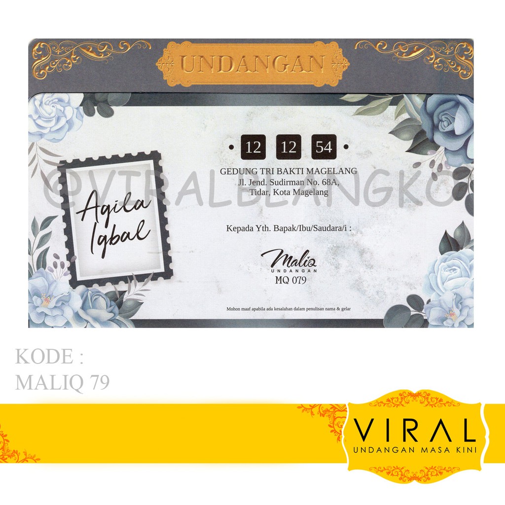 Jual Blangko Undangan Pernikahan Maliq 79 Harga Murah | Shopee Indonesia