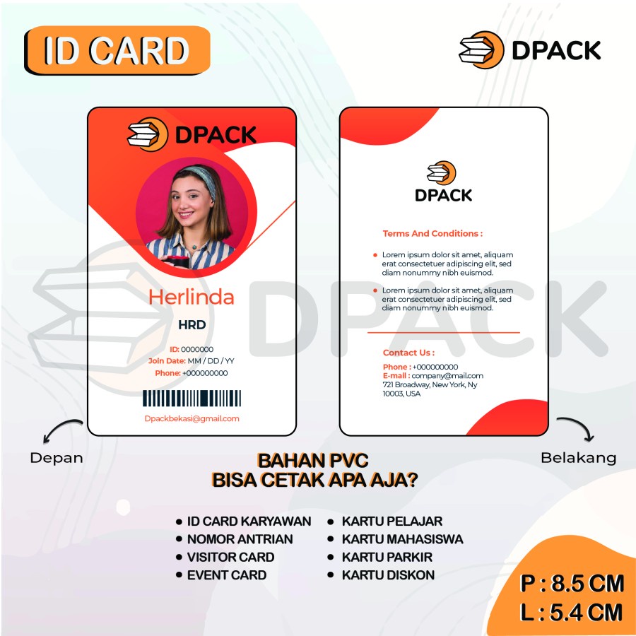 Jual Cetak / Print ID Card Custom / 2 SISI | Shopee Indonesia