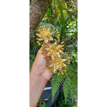 Jual semanggi tunjung mutiara 3bunga size M/hiasan sanggul/hairdo/bunga ...