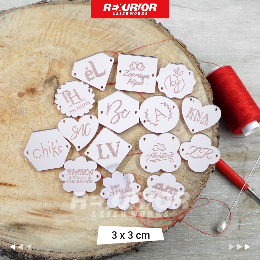 Jual Label Akrilik ROSE GOLD Hijab, Tas, Mahar & Pakaian | REXURIOR ...