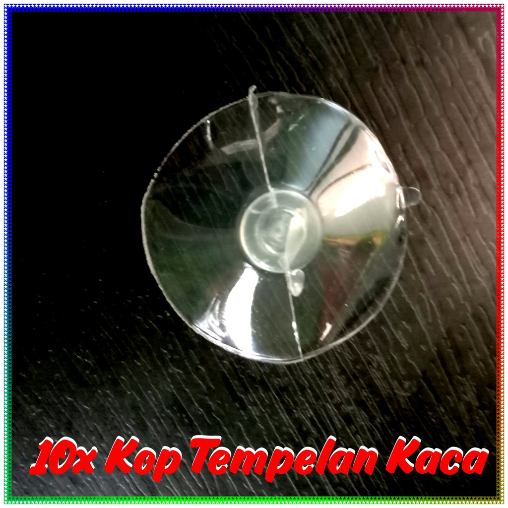 Jual 10x [sepuluh biji] kop karet tempelan kaca perekat karet bening ...