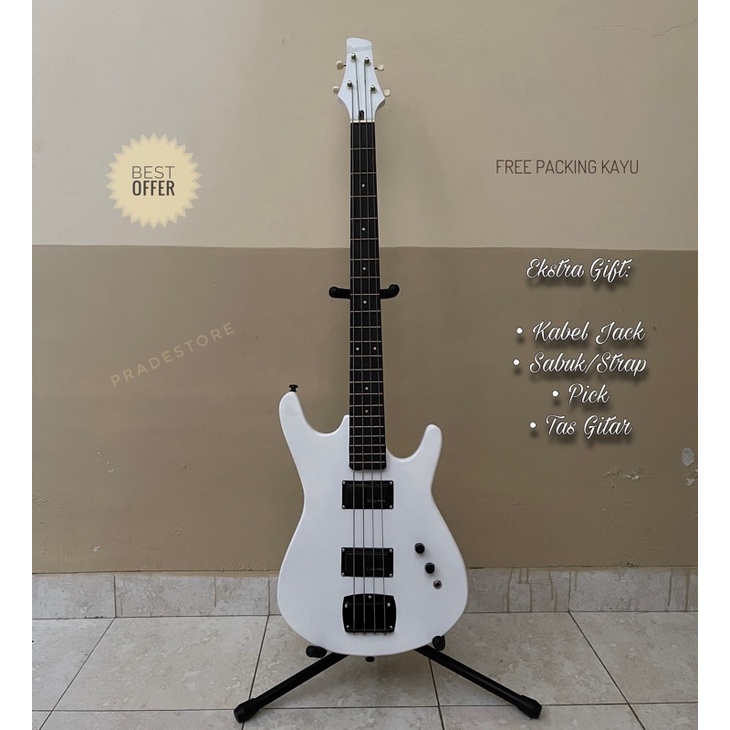 Jual Gitar Bas Bass Listrik / Elektrik Fender White | Shopee Indonesia