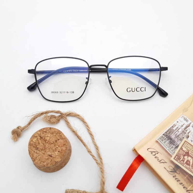 Jual Frame kacamata kotak besi unisex 38069 | Shopee Indonesia
