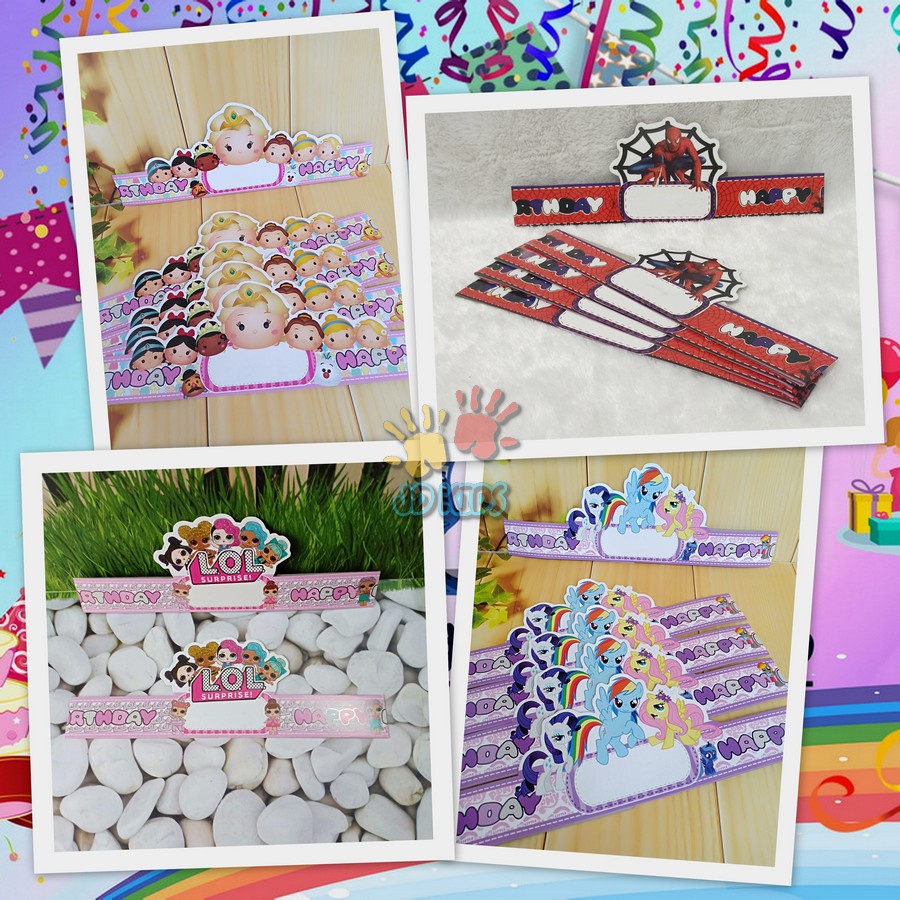 Jual Topi Ulang Tahun Karakter Model Lingkar PREMIUM | LITTLEPONY L.O.L ...