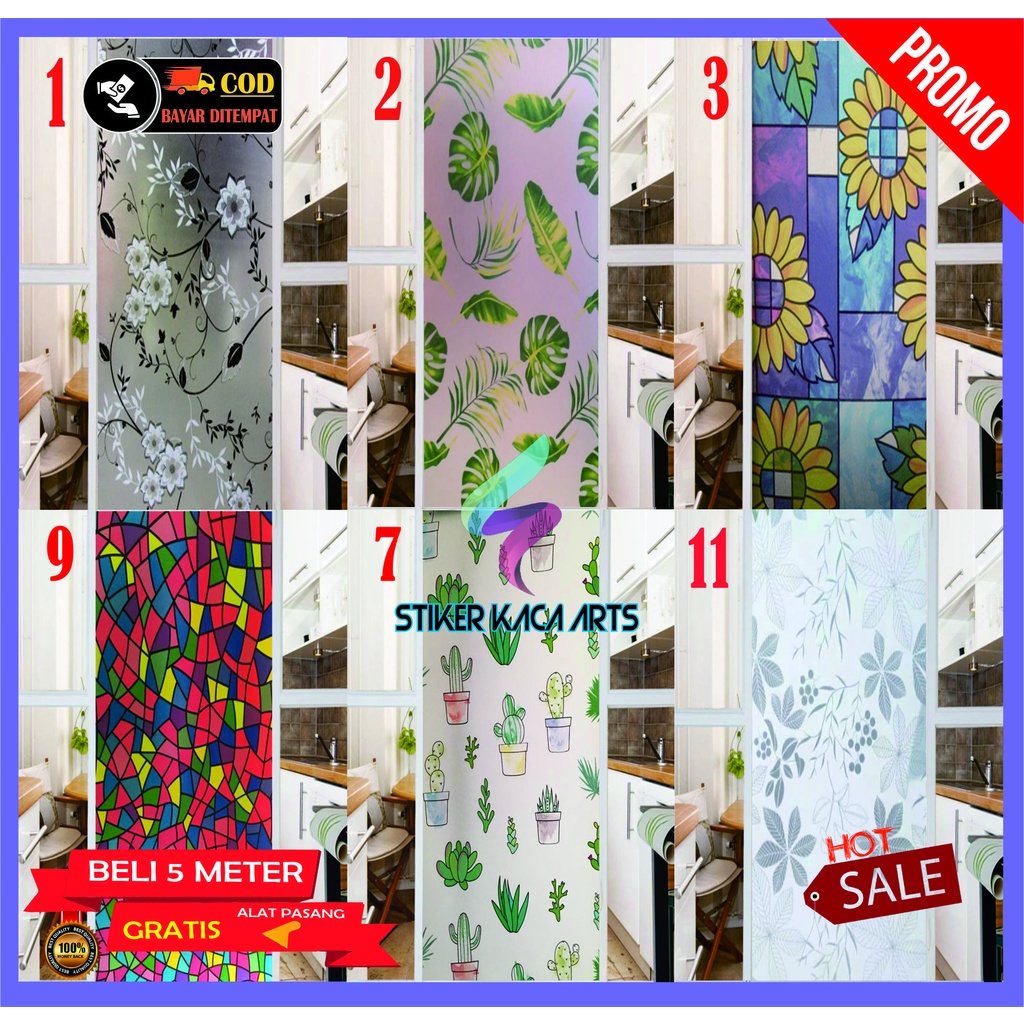 Jual Stiker kaca motif / Stiker kaca jendela / Sticker kaca / Stiker ...
