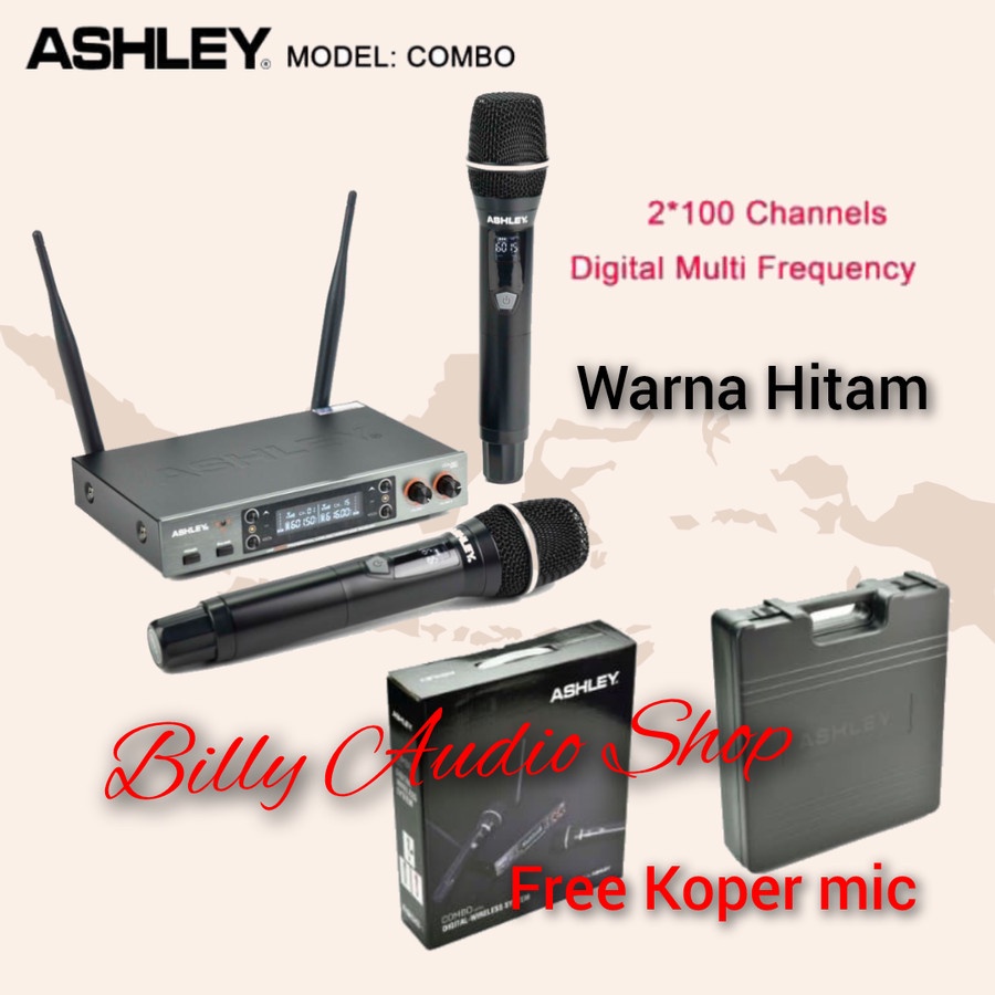 Jual Mic Wireless Ashley MC PRO / ASHLEY COMBO + KOPER / D99 ORIGINAL ...