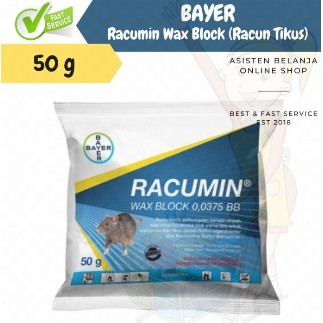 Jual BAYER Racumin WaxBlock 0.0375 BB 50 gr Racun Umpan Tikus Wax Block ...