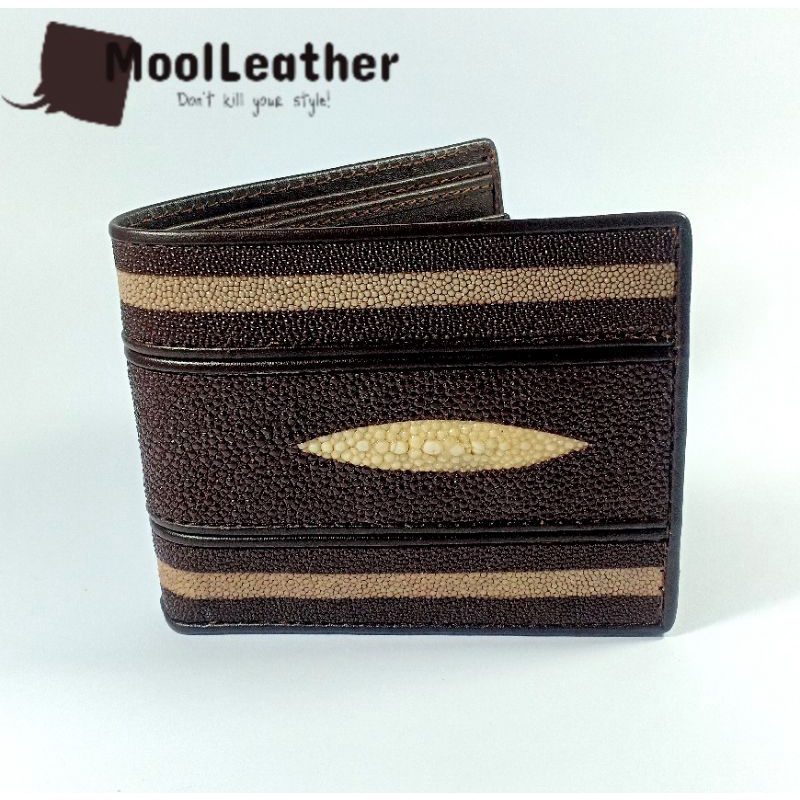 Jual Mool Leather - Dompet pria asli kulit ikan pari dua garis diamon ...