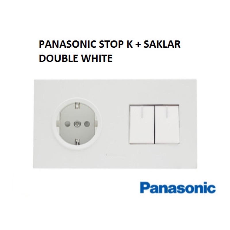 Jual Panasonic Stop Kontak WESJP11212 + Saklar Double WESJ5931 Style E ...