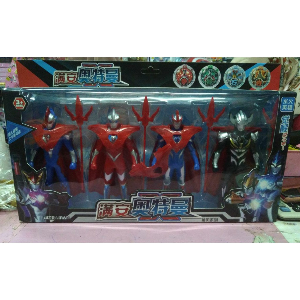 Jual Action figure mainan ultraman orbz ksatria set 4pc box ultramen ...