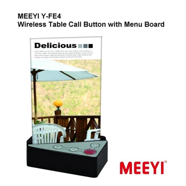 Jual Table Call Button With Menu Holder 4 Keys Call - Wireless Meeyi Y ...