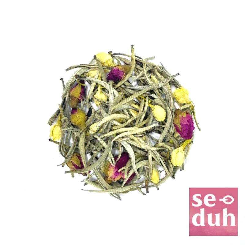 Jual ROSY MOONLIGHT Tea Blend - White Tea Rose Jasmine flower 250 gram | Shopee Indonesia