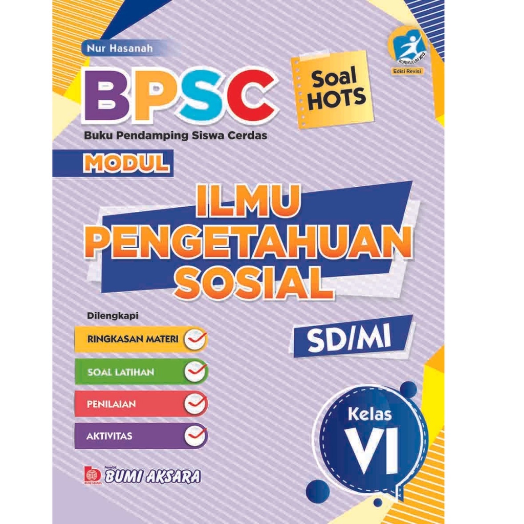 Jual BPSC Soal Hots Modul IPS SD Kelas 6 (Buku Pendamping Siswa Cerdas) | Shopee Indonesia