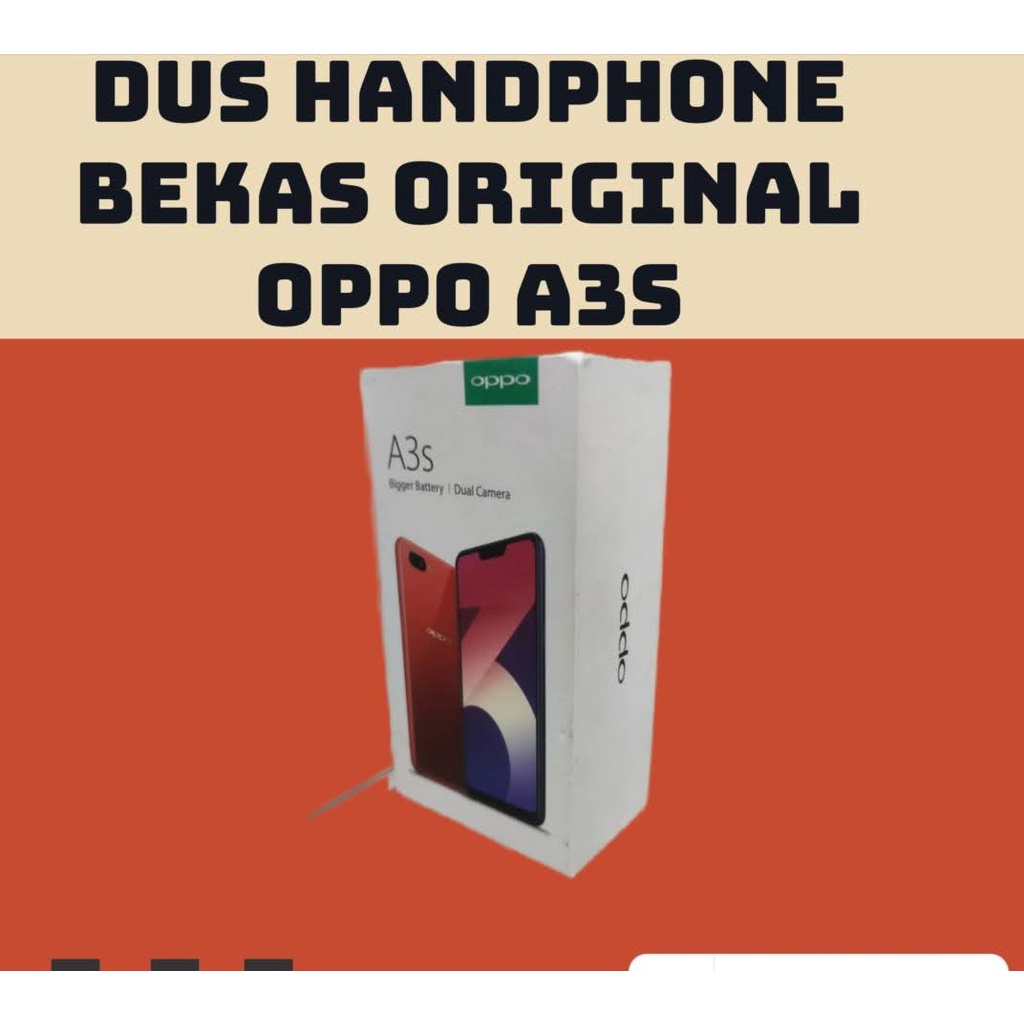 Jual OPPO A3S DUS KOSONG BEKAS DUS BOX KOTAK HP ORIGINAL DUS HANDPHONE ...
