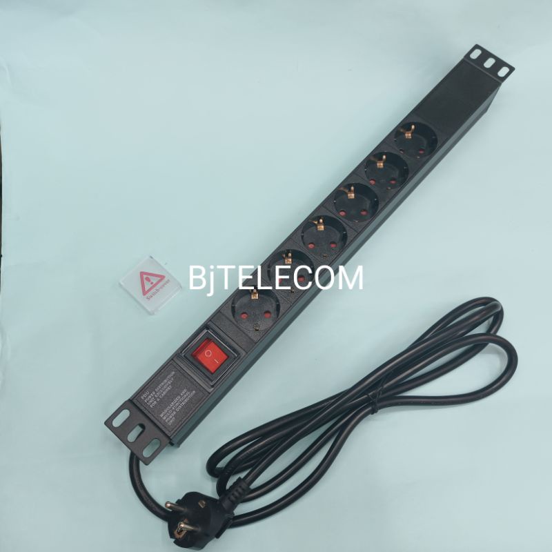 Jual power distribusion unit for rack 6 outlet/ pdu horizontal 6 hole ...