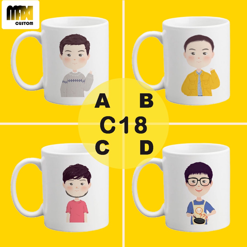 Jual Mug Gelas Avatar Lucu Custom Nama (COWOK) MUG STANDAR | Shopee ...