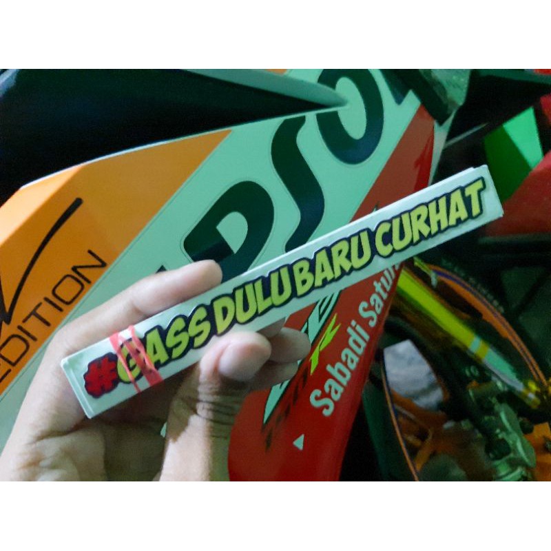 Jual Sticker Visor Gass Dulu Baru Curhat | Shopee Indonesia