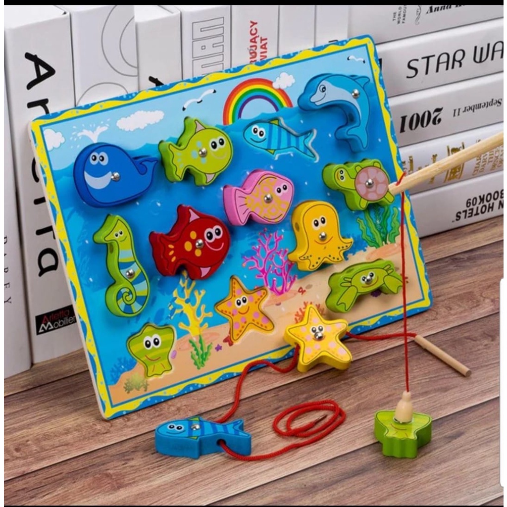 Jual Mainan Anak Pancing Ikan Magnet Kayu - Mainan Kayu | Shopee Indonesia Jual Mainan Anak Pancing Ikan Magnet Kayu - Mainan Kayu | Shopee Indonesia