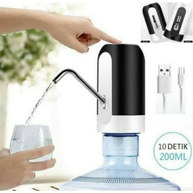 Jual POMPA AIR DISPENSER GALON ELEKTRIK USB RECHARGEABLE LED | Shopee ...