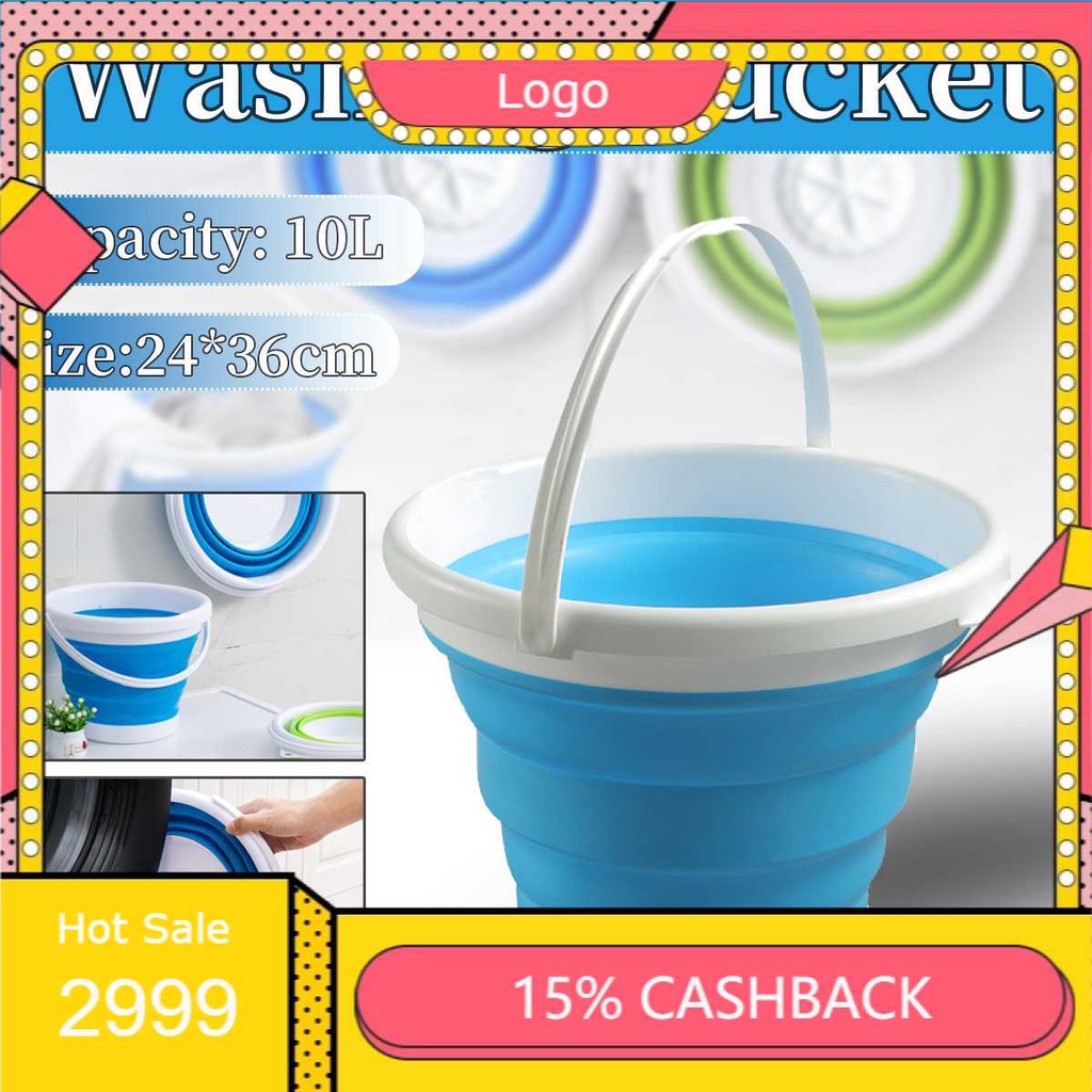 Jual Ember Lipat Portable 10 liter Ember Lipet Silicone Serbaguna ...