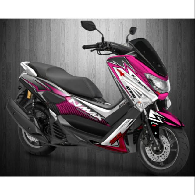 Jual Sticker Decal Yamaha NMAX putih pink | Shopee Indonesia
