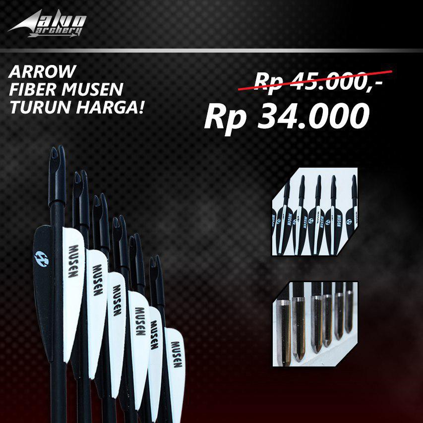 Jual TURUN HARGA!!! Arrow Anak Panah Musen Fiber Import Original ...